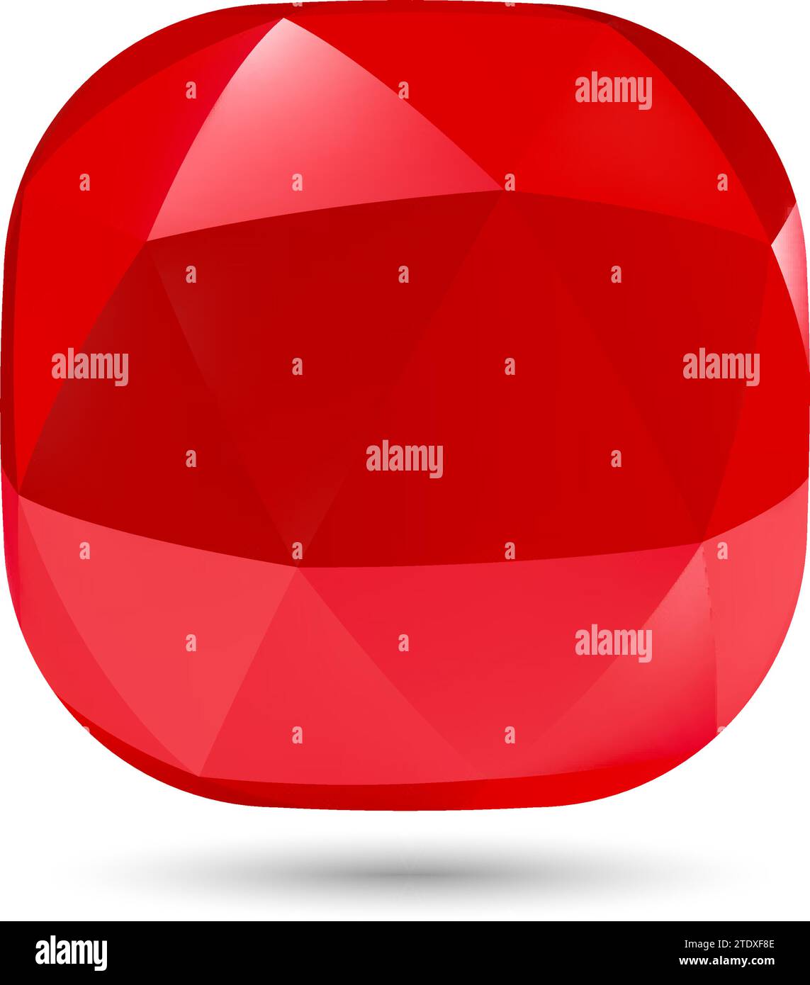 Low Poly Abstract Button, Shining Gemstone Design Element, Geometric ...