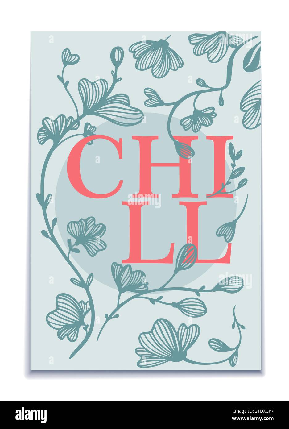 Abstract floral vector poster Stock Vector Image & Art - Alamy