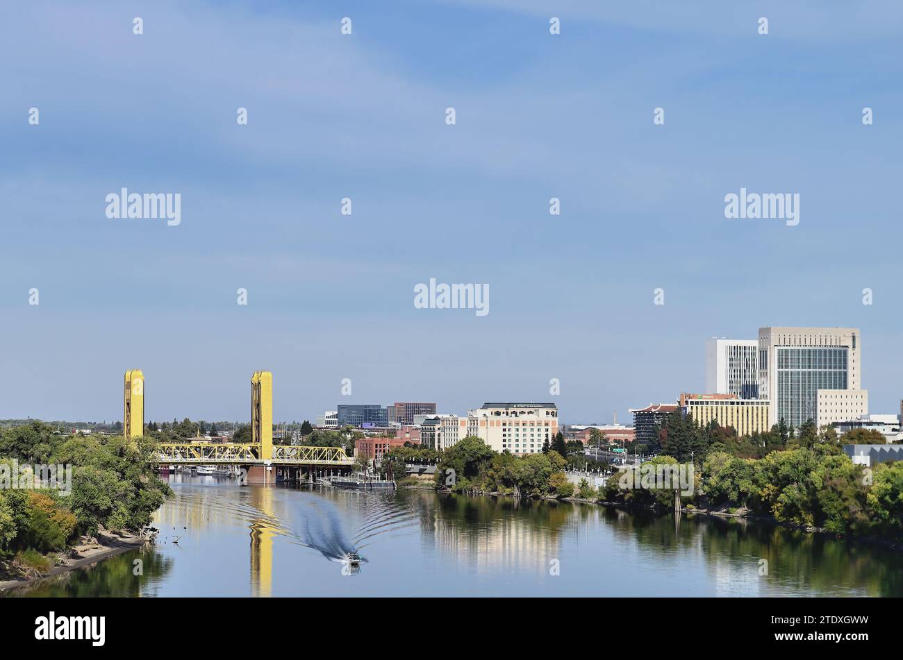 Sacramento, California, USA. A view of downtown Sacramento with the ...