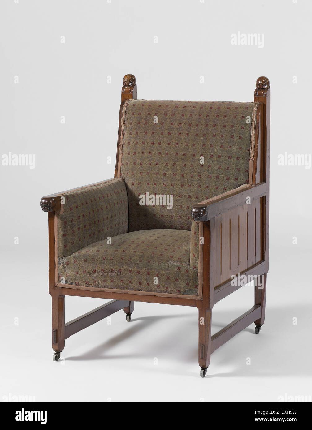Chair with sculpted bird and dog heads, Jan Frederik Staal, 1907 Chair ...