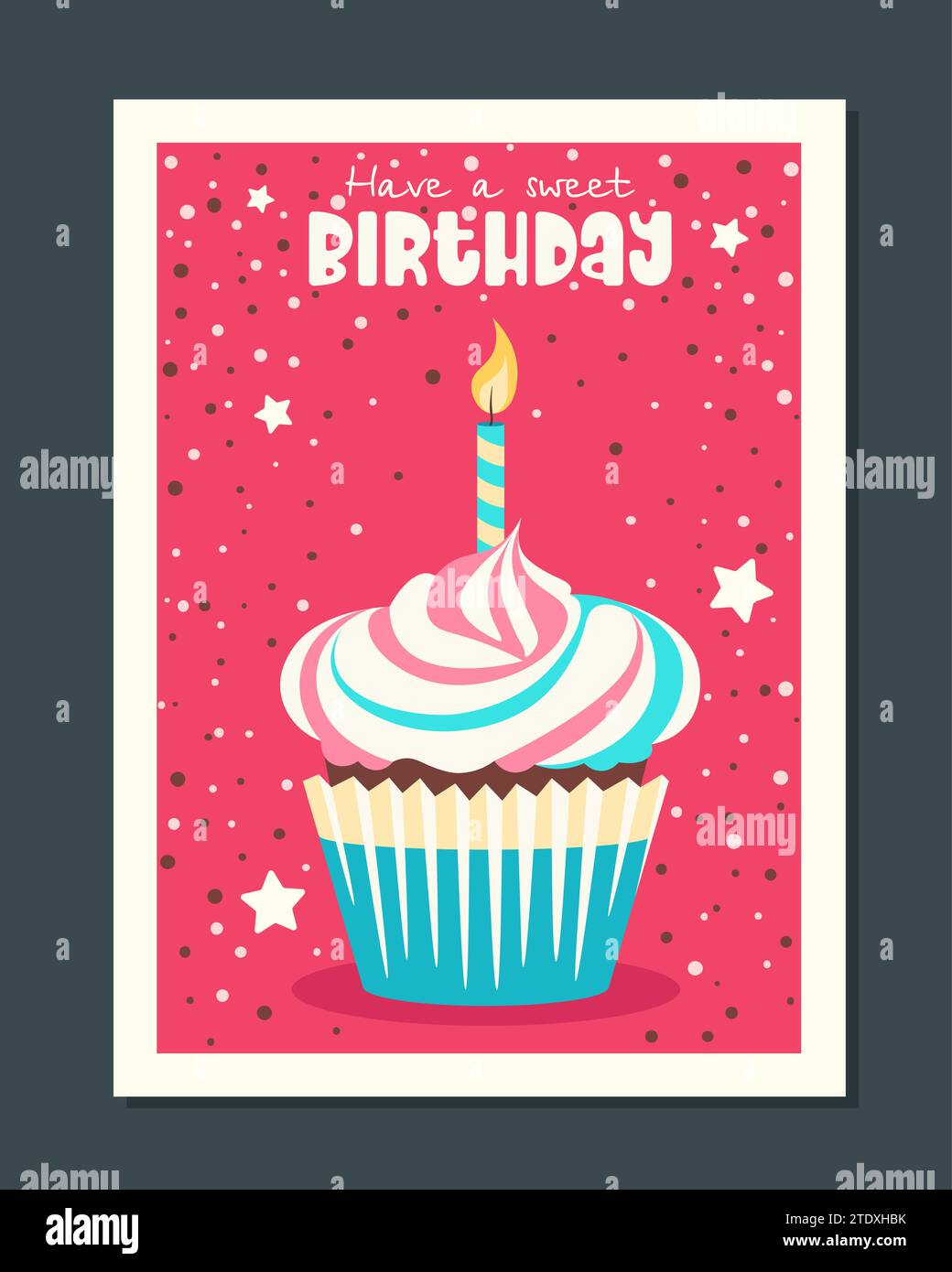 Vector Lovely birthday card Stock Vector Image & Art - Alamy