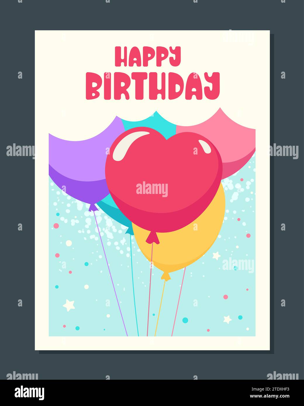 Vector Lovely birthday card Stock Vector Image & Art - Alamy