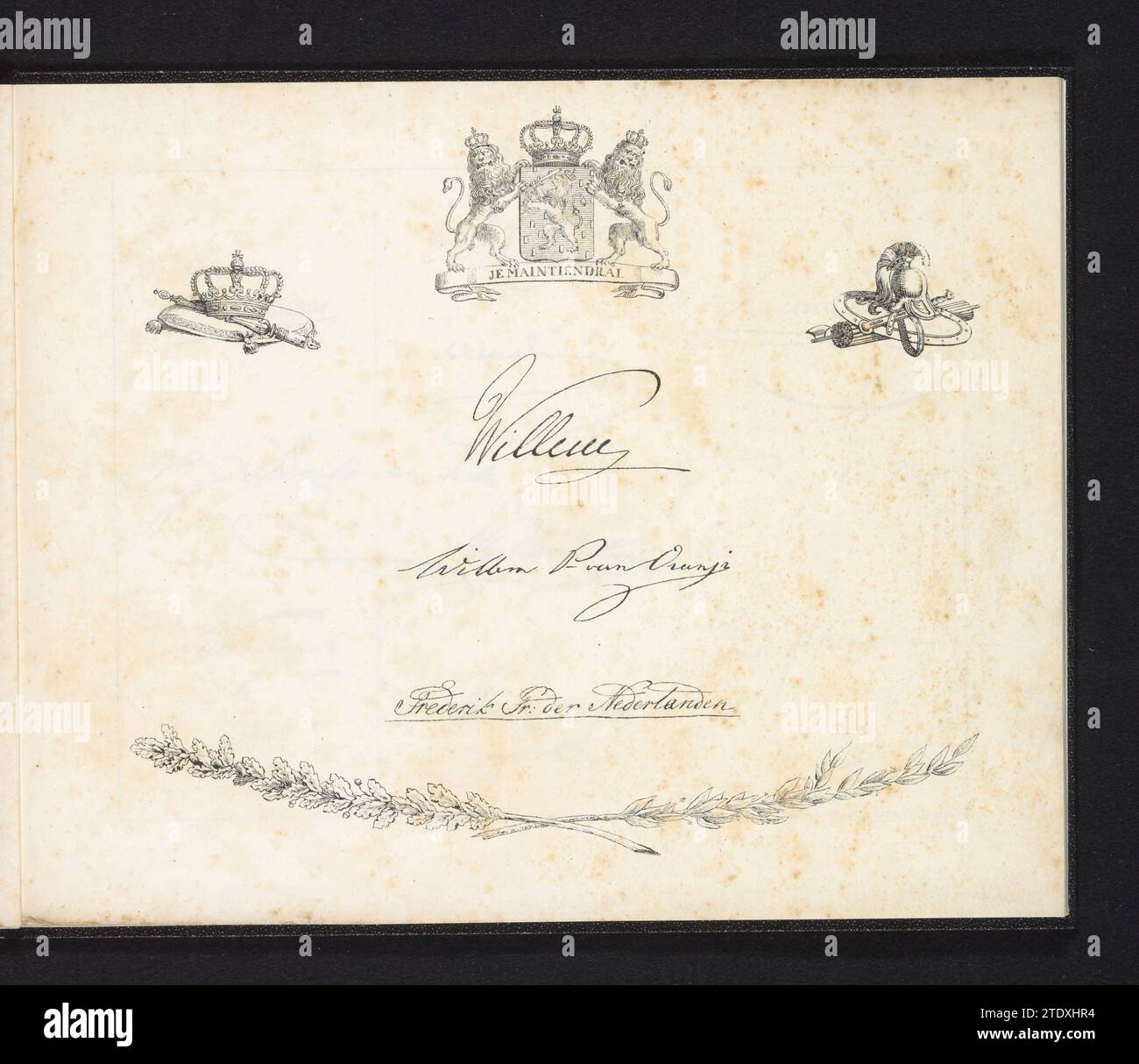 Signatures of King and his sons, 1830, 1830 Facsimiles of the ...
