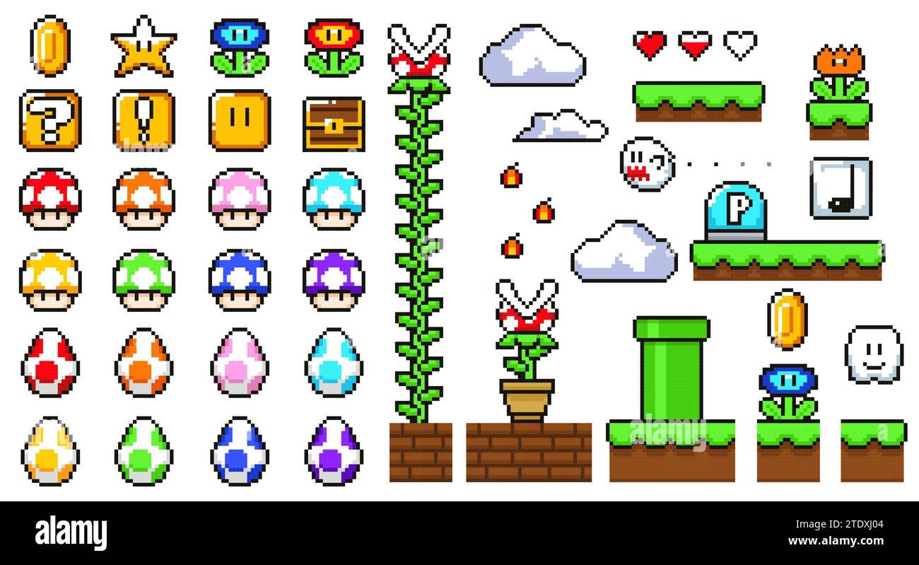 Star pixel video game play hi-res stock photography and images - Alamy