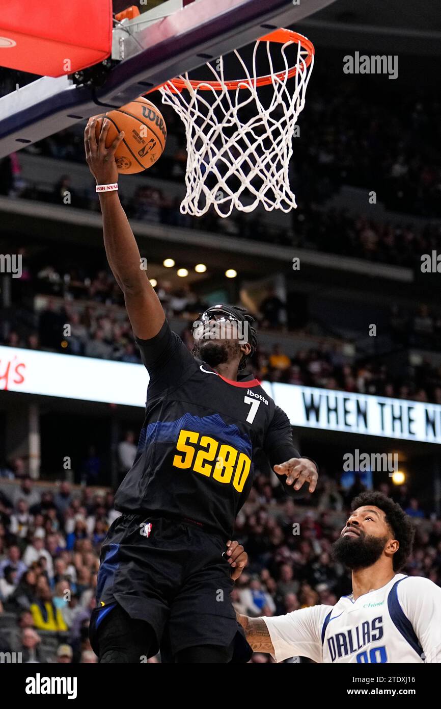 Denver Nuggets guard Reggie Jackson (7) goes up for a shot against ...