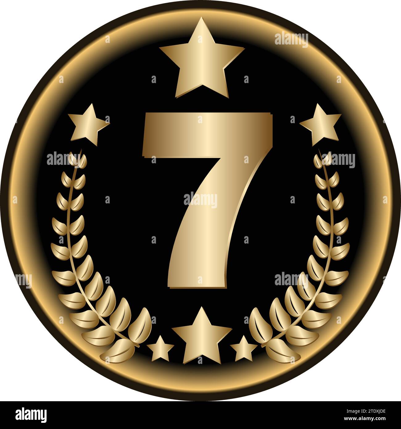 Gradient vector 7 year anniversary and anniversary Stock Vector Image ...