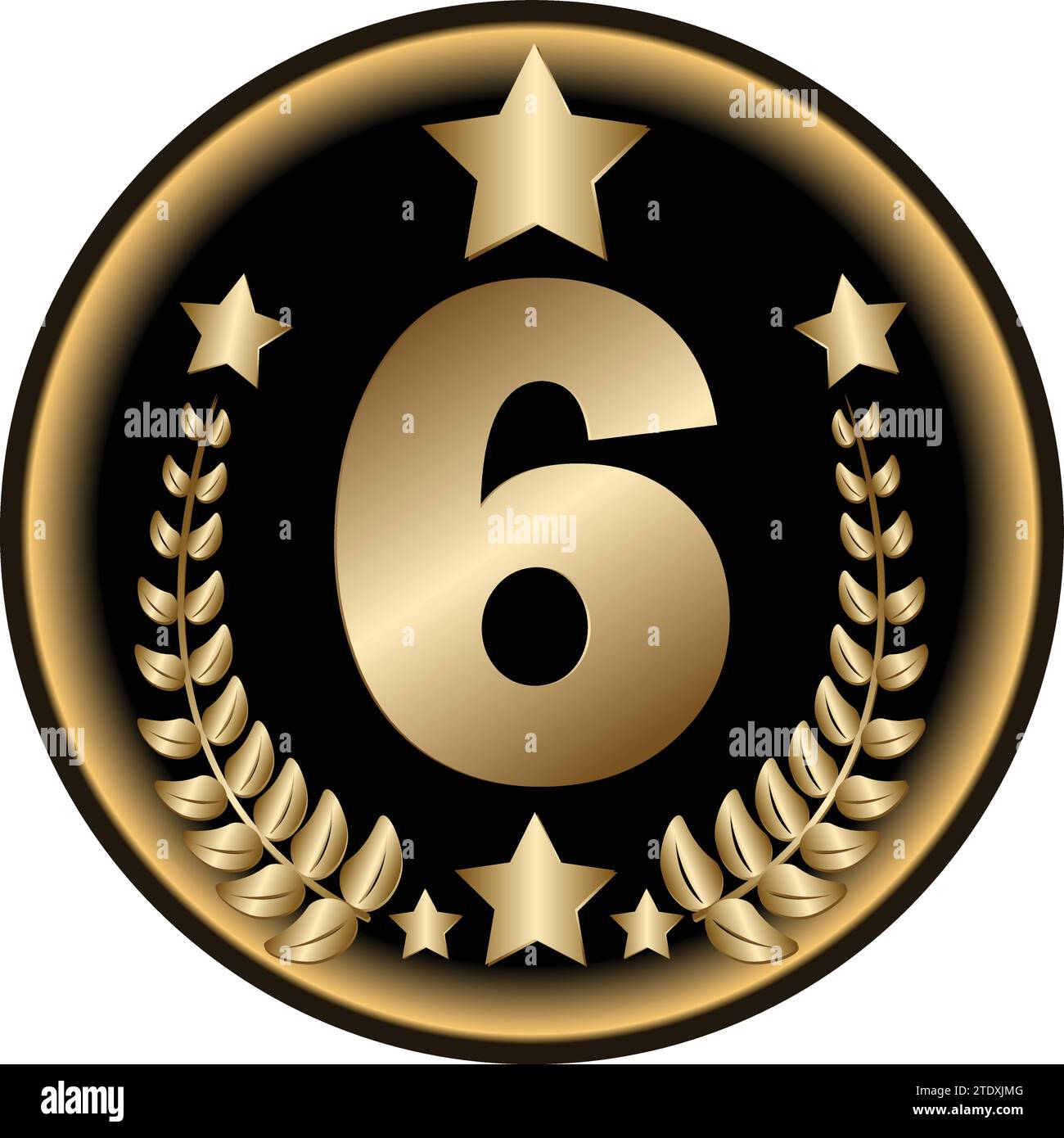 Gradient vector 6 year anniversary and anniversary Stock Vector Image ...