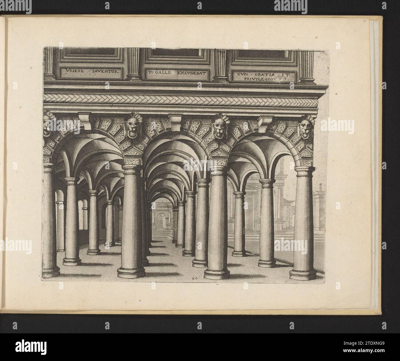 Open hall with columns of the Tuscan order, Johannes or Lucas van ...