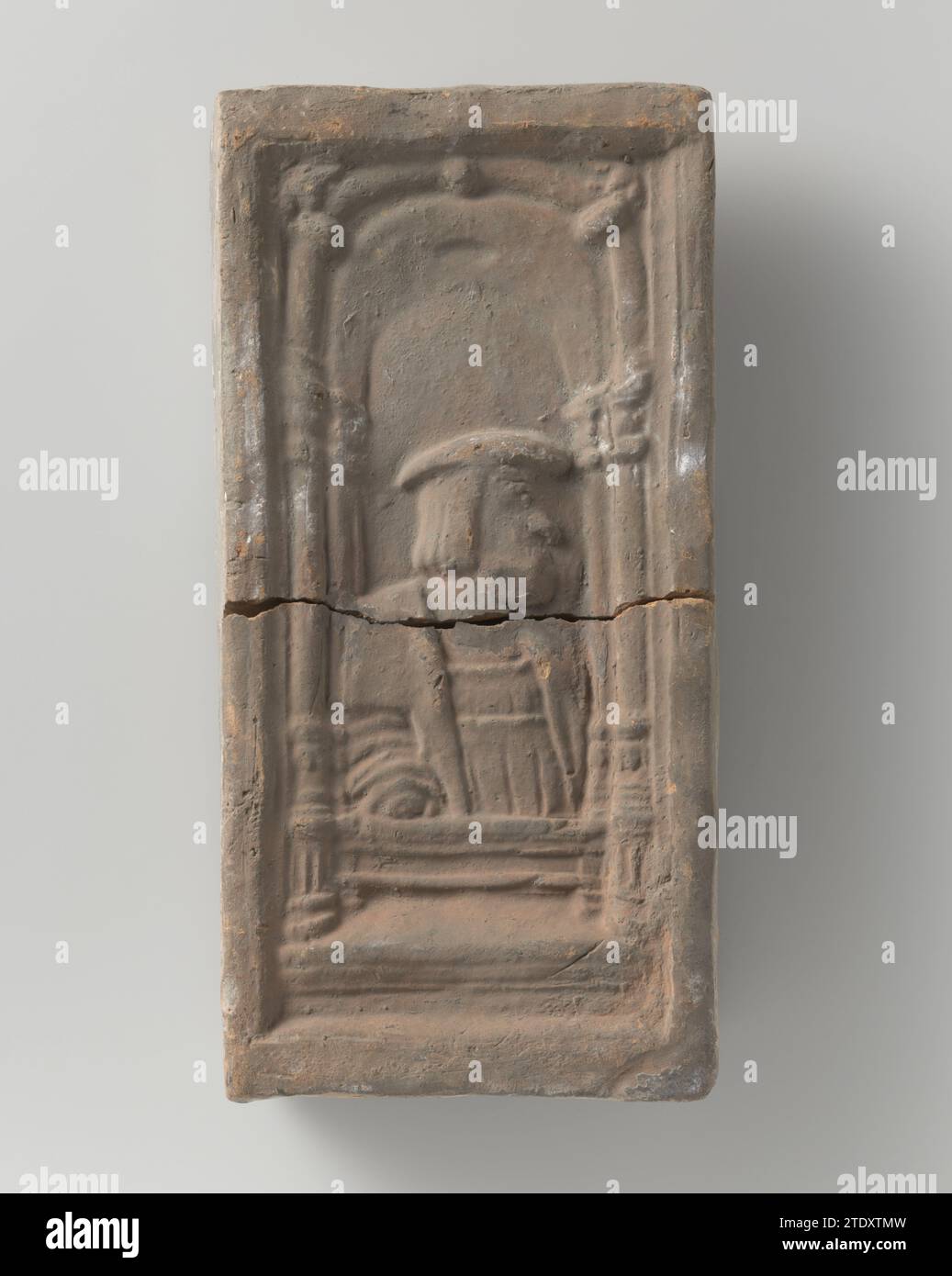 Brick with bust of Charles V inside a window, anonymous, c. 1500 - c ...