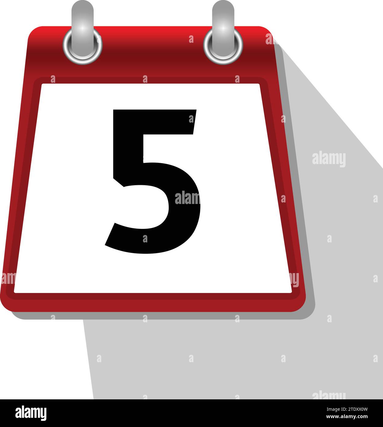 5 simple calendar icon on white background Stock Vector Image & Art - Alamy