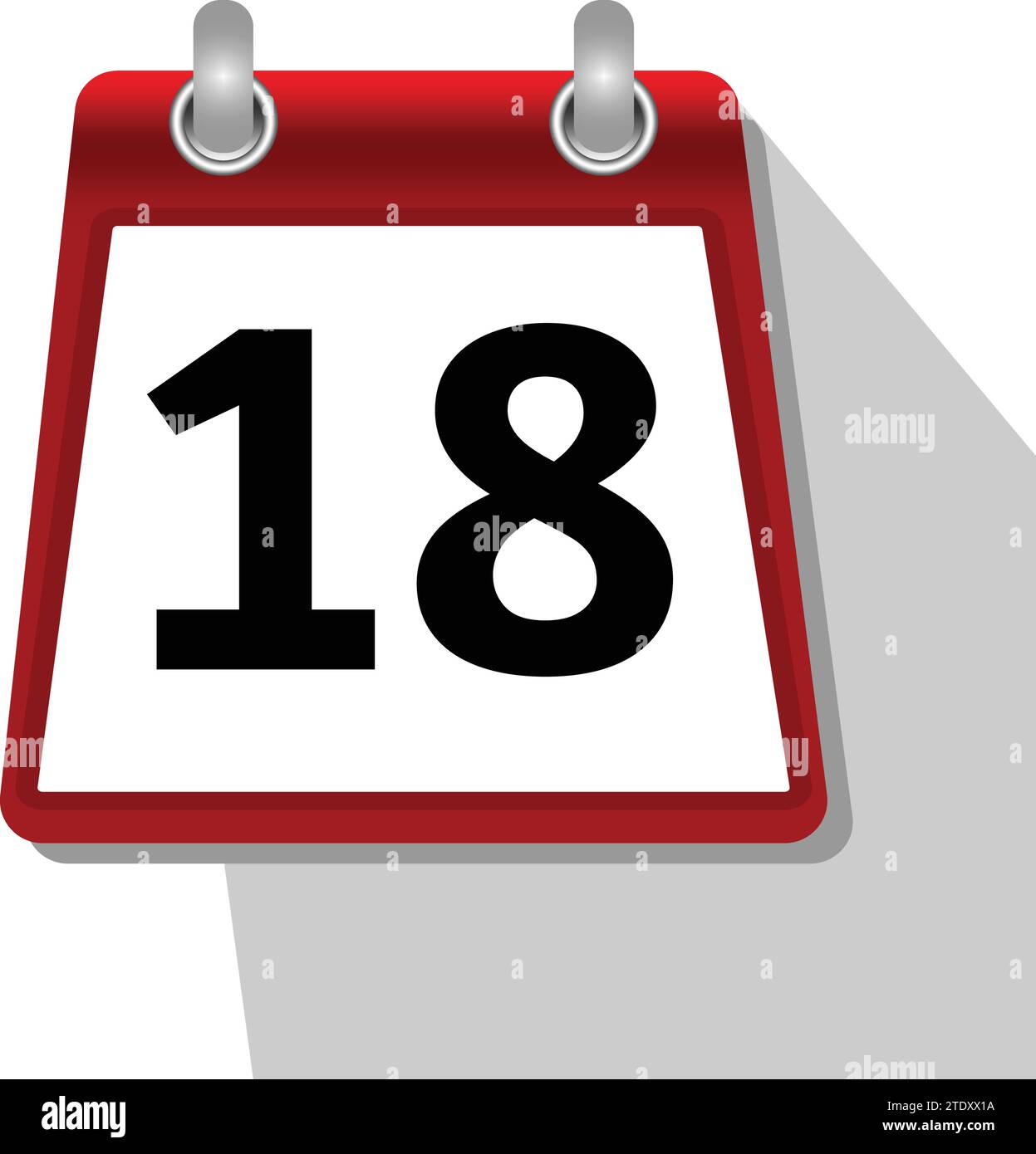 18 simple calendar icon on white background Stock Vector Image & Art ...