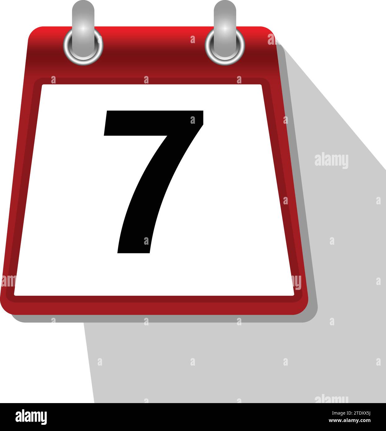 7 simple calendar icon on white background Stock Vector Image & Art - Alamy