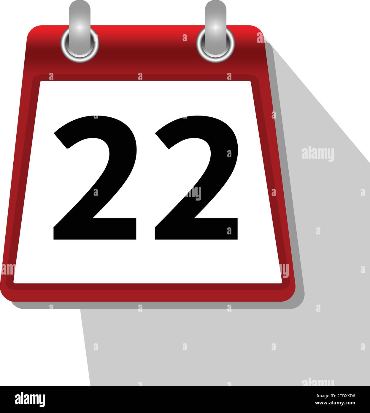 22 simple calendar icon on white background Stock Vector Image & Art ...