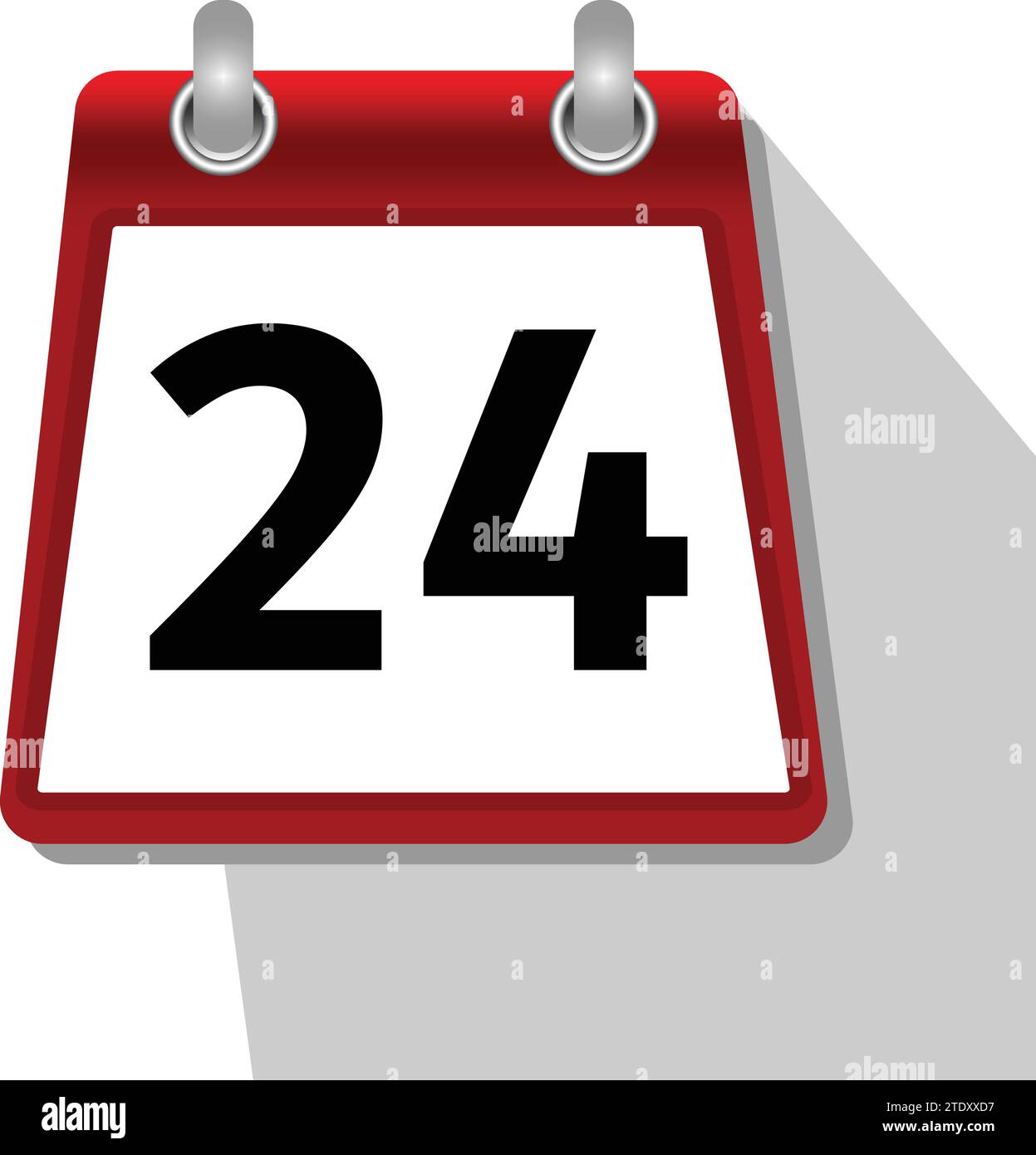 24 simple calendar icon on white background Stock Vector Image & Art ...