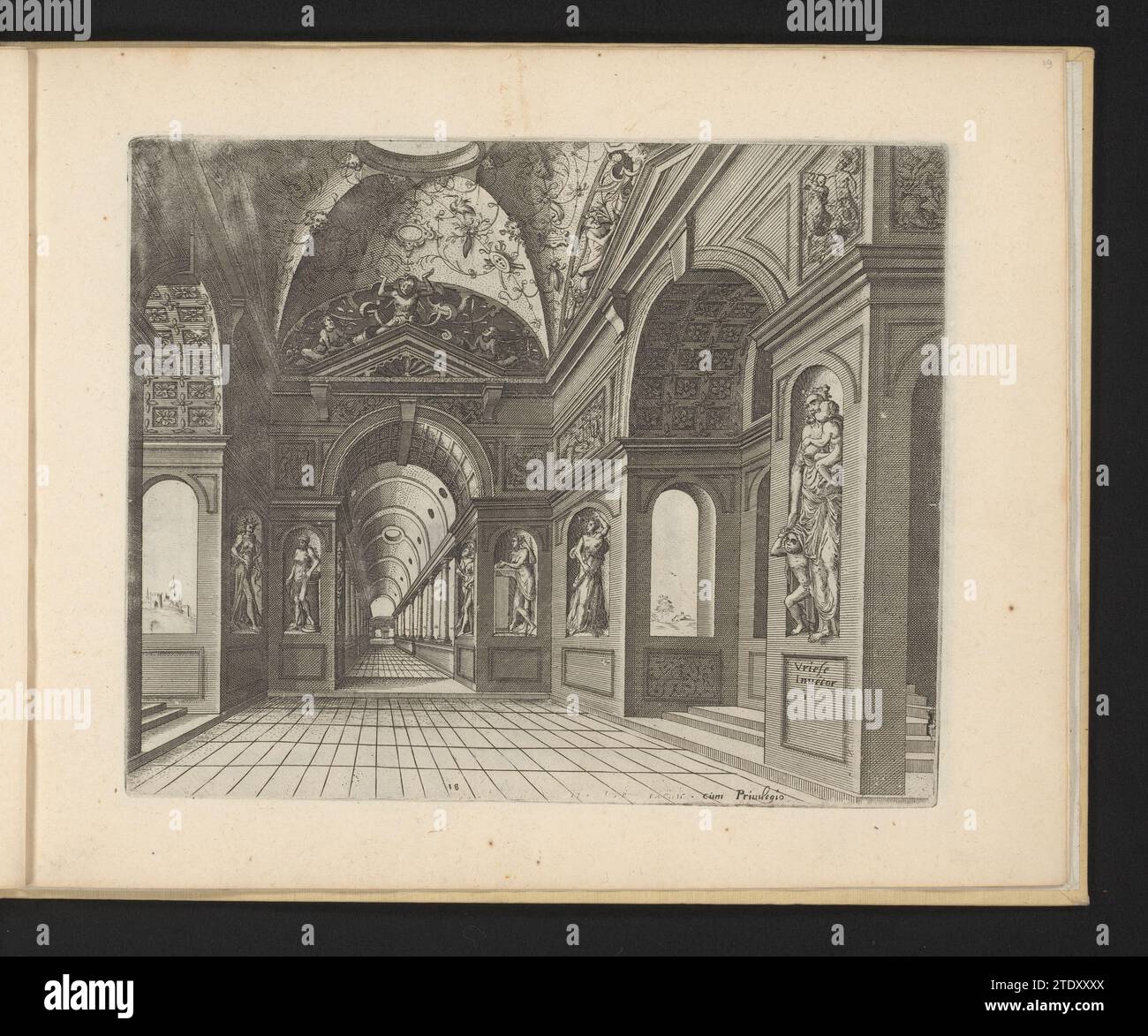 HAL with a cross vault decorated with grotesken, Johannes or Lucas van ...