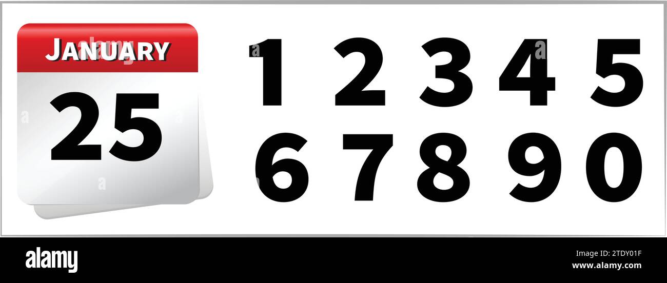 Numbers almanac Stock Vector Images - Alamy