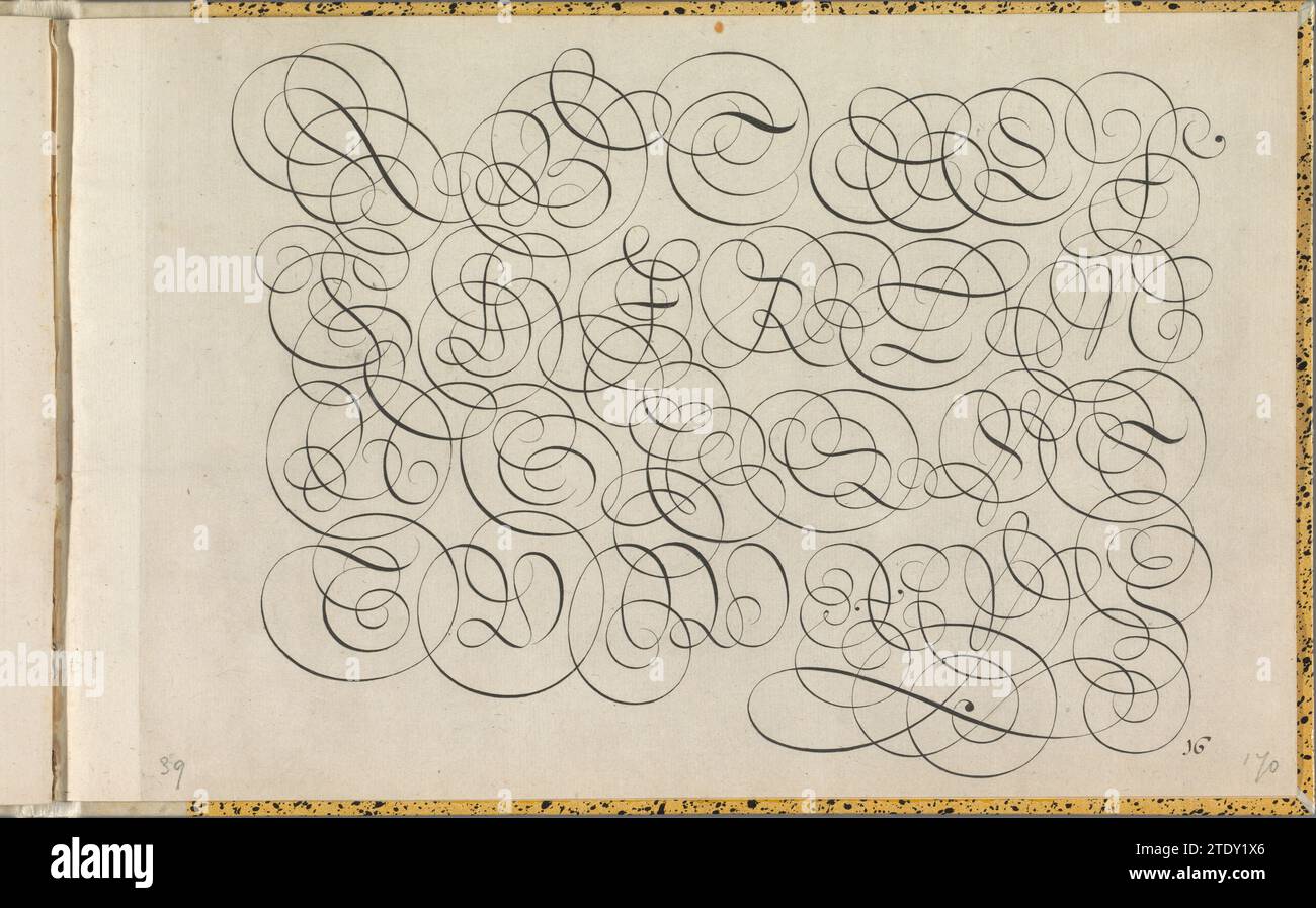 Write example with capital letters, 1618 Writing example with curly ...