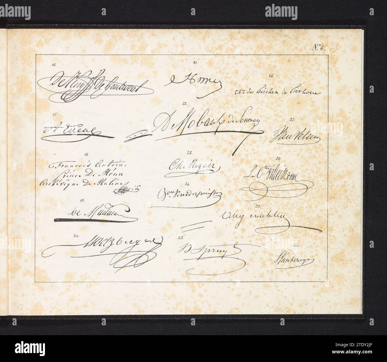 Signatures of Belgians, 1830, 1830 Facsimiles of the signatures of ...