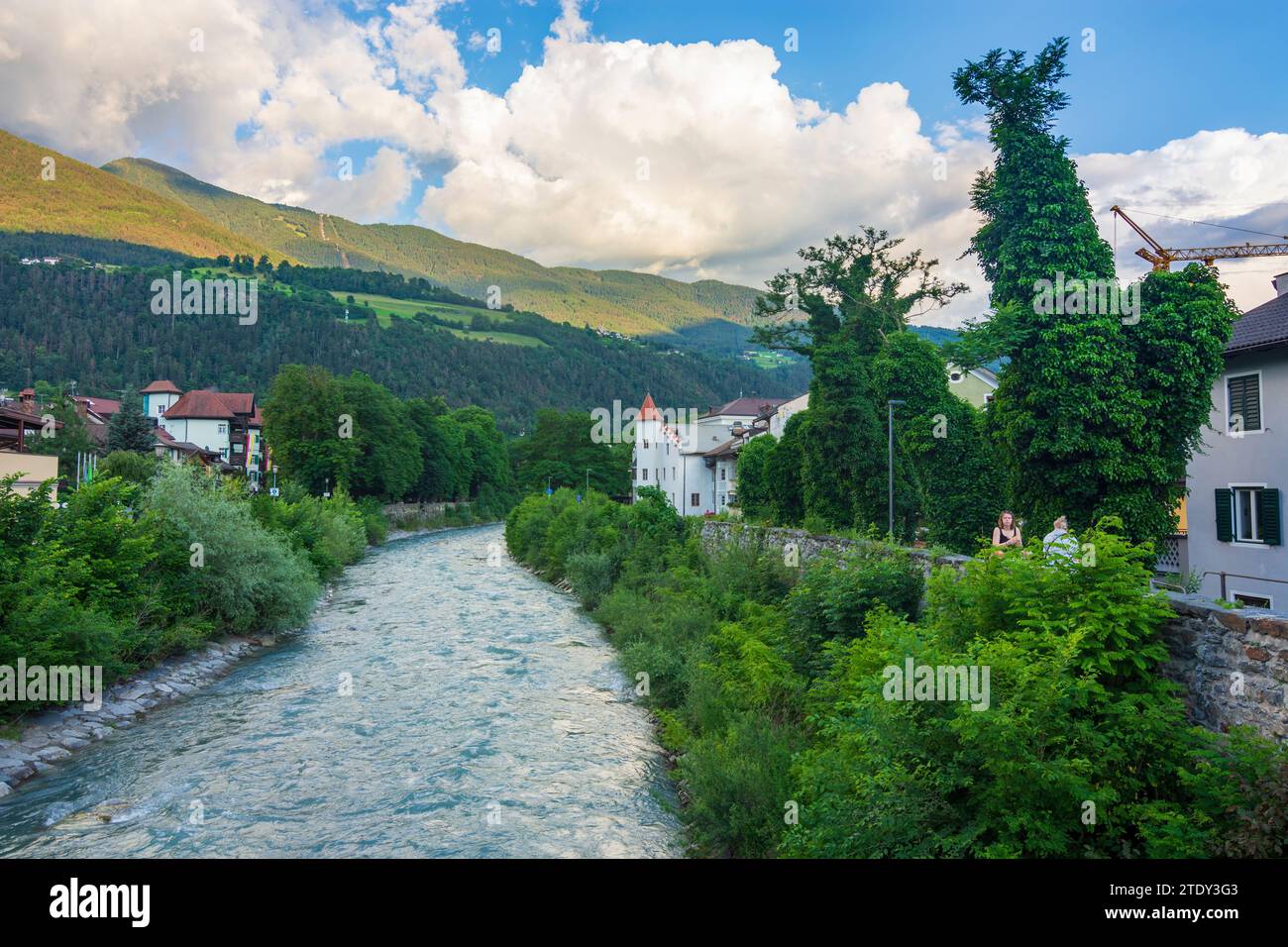 Brixen (Bressanone): river Eisack in South Tyrol, Trentino-South Tyrol ...