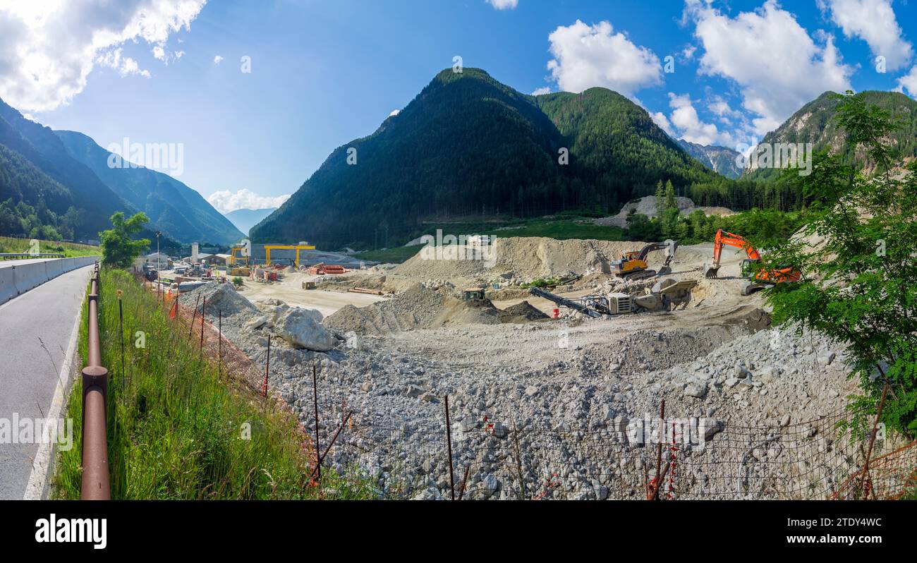 Franzensfeste (Fortezza): construction site at south portal of Brenner ... Franzensfeste (Fortezza): construction site at south portal of Brenner ...