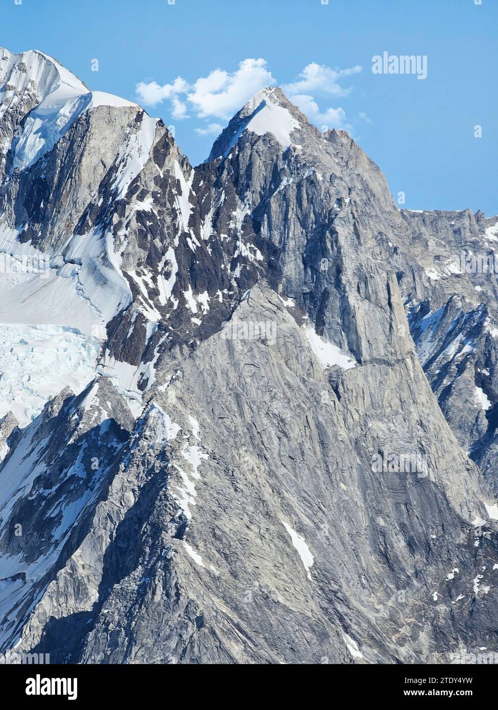 Aerial photo of Mt. Fairweather in Glacier Bay National Park in ...