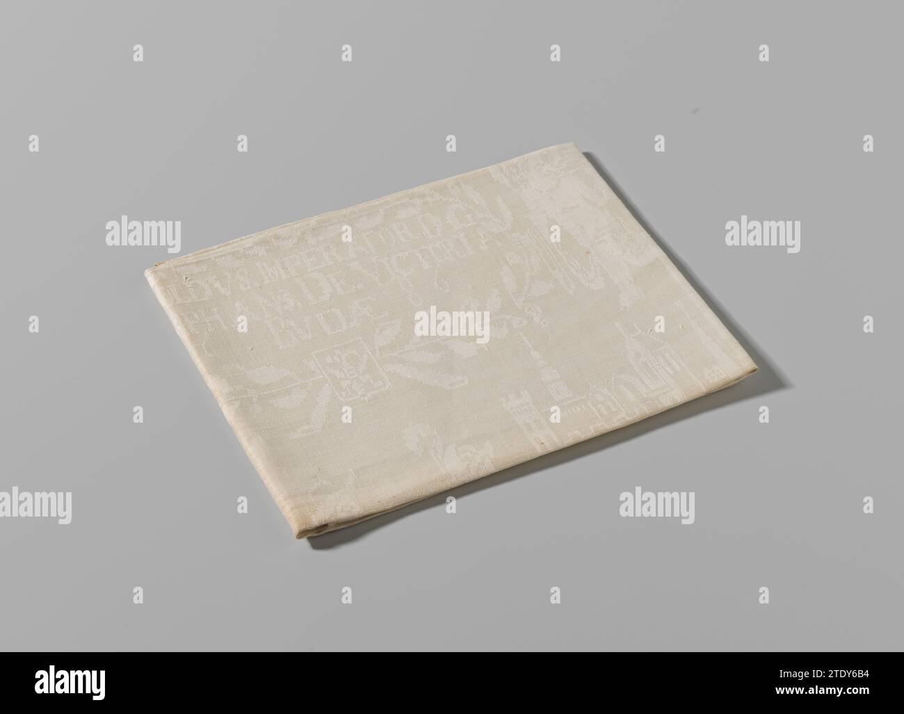 Napkin with the conquest of Budapest by Leopold I, emperor of Germany ...