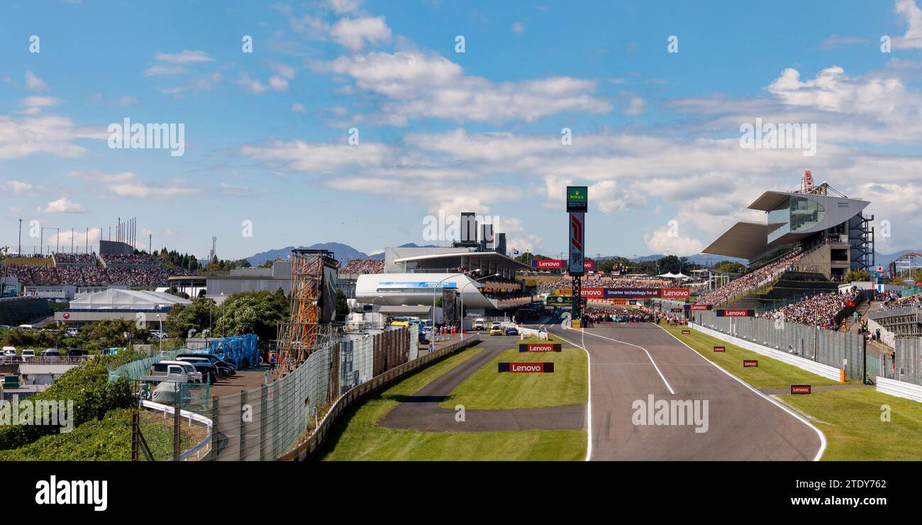 Suzuka Grand Prix Circuit, 20 December 2023: The main straight during ...