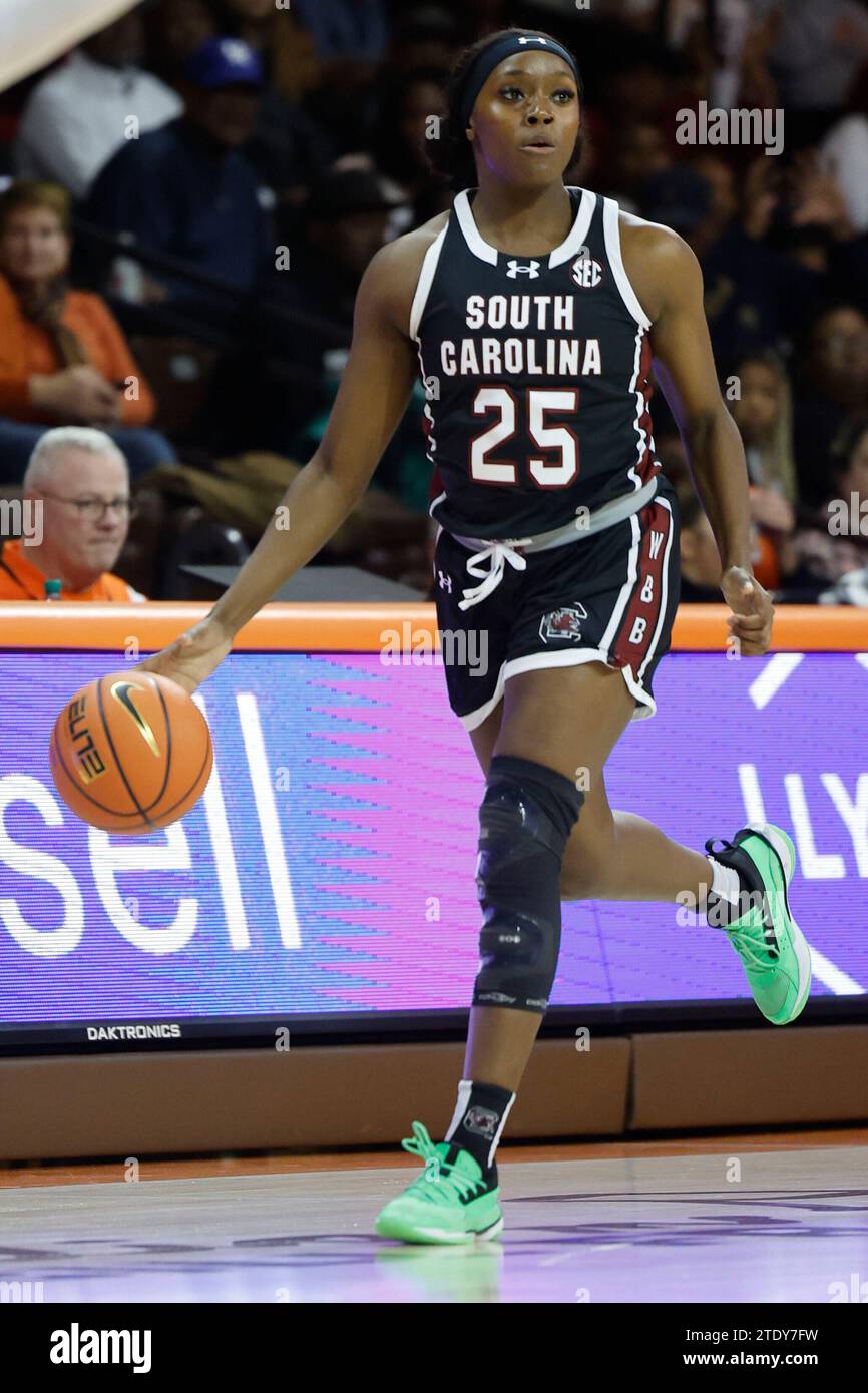 South Carolina guard Raven Johnson (25) dribbles against the Bowling ...