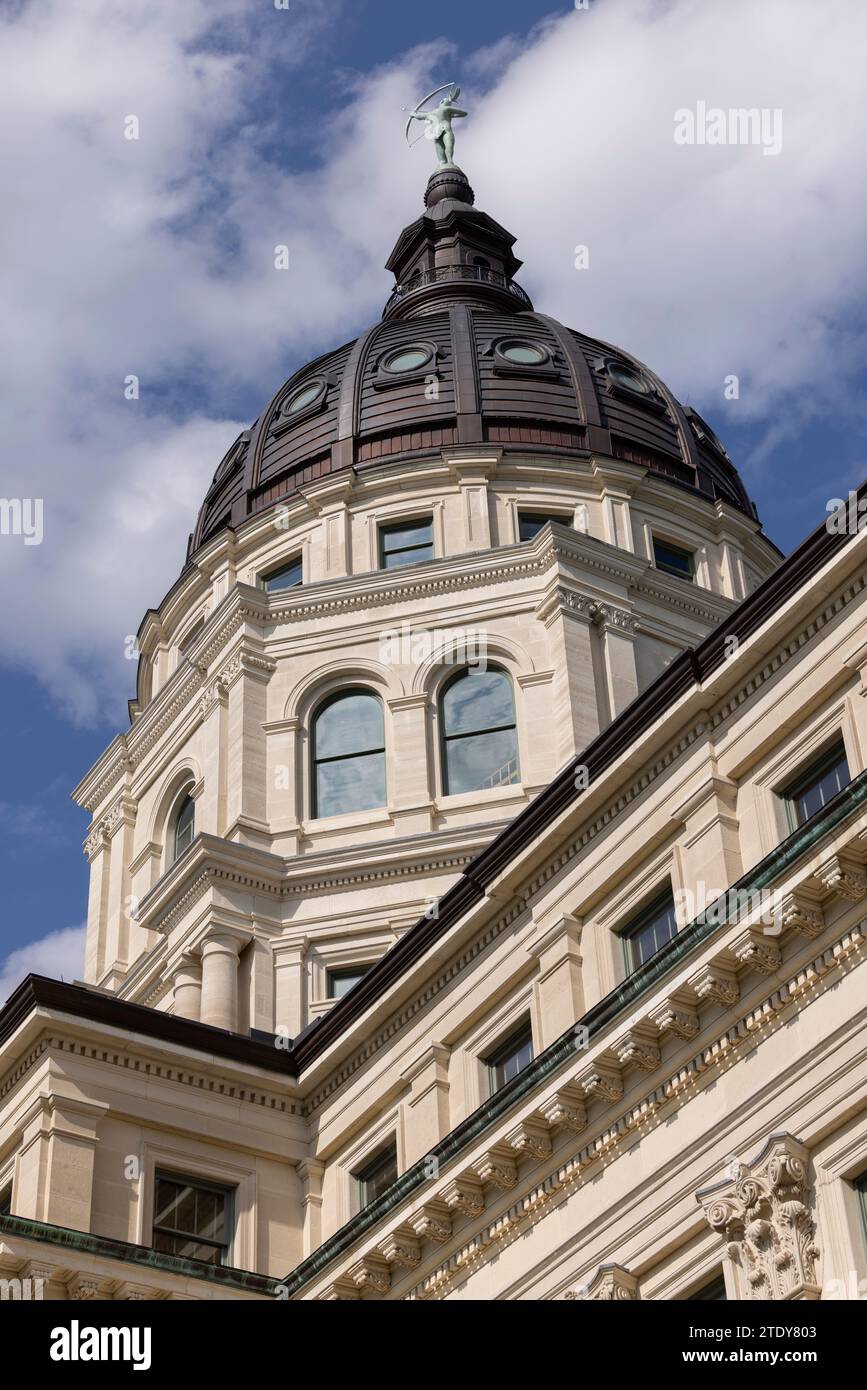 Afternoon view of the historic state capitol building of downtown ...