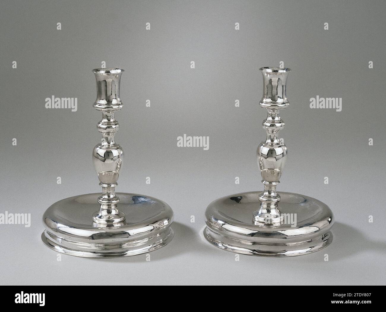 Candlestick with baluster tribe and round, bowl -shaped foot, Jacob ...