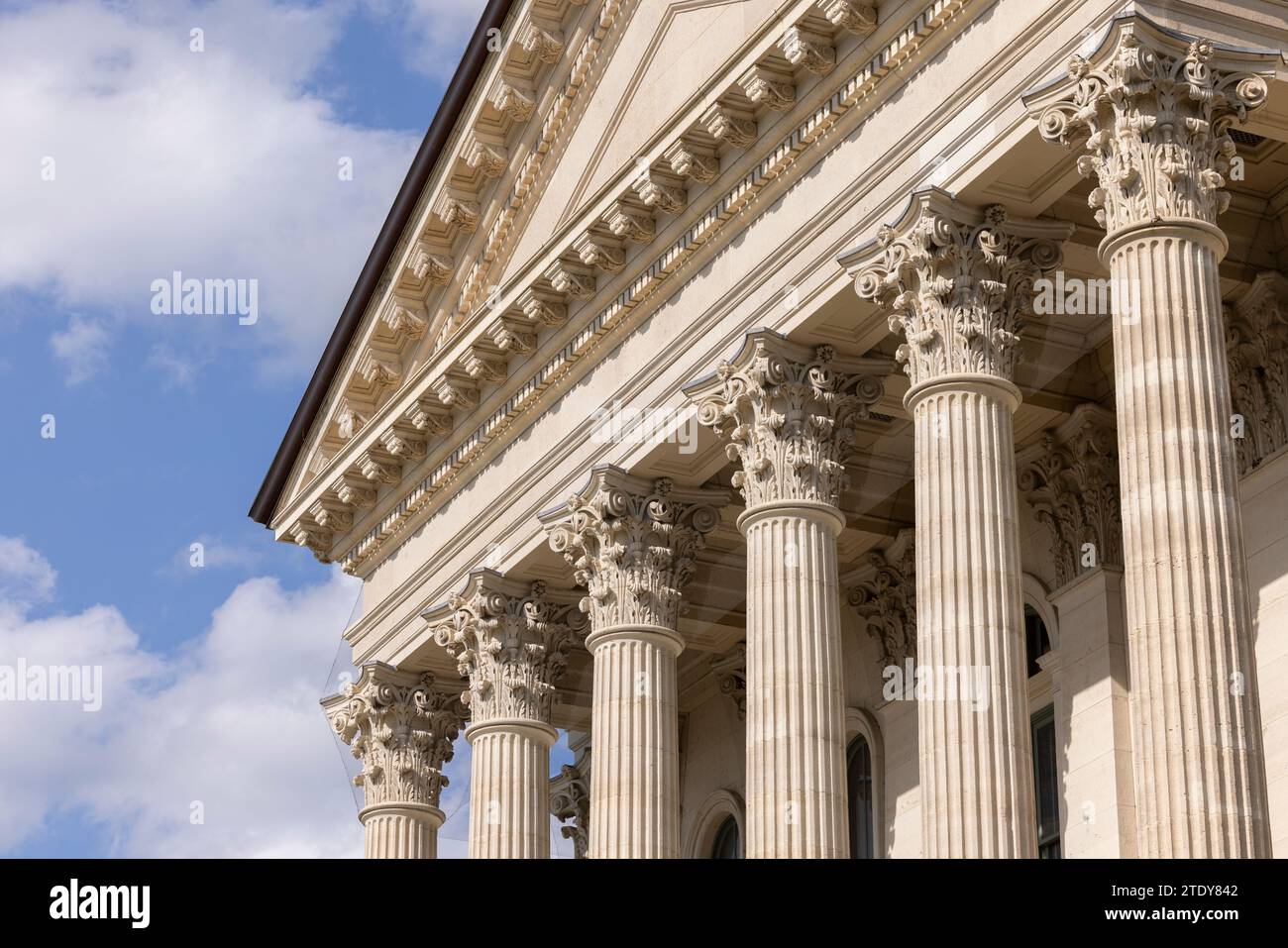 Afternoon view of the historic state capitol building of downtown ...