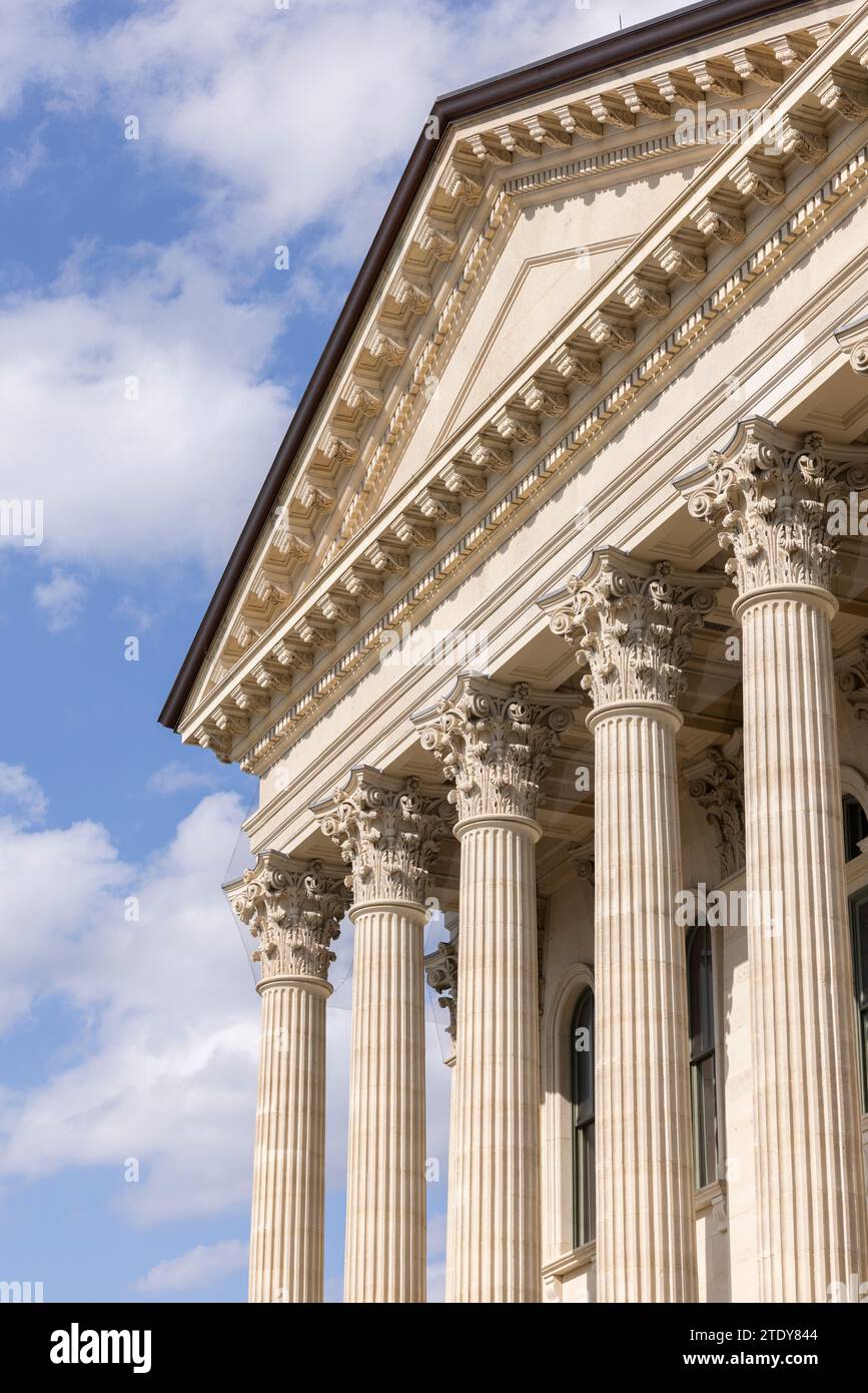Afternoon view of the historic state capitol building of downtown ...