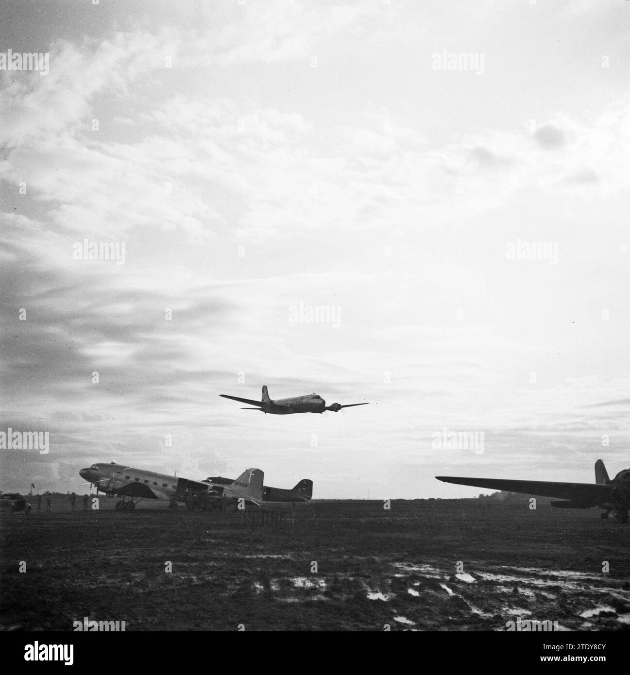 Airplanes at Kemajoran airfield or Kemayoran Airport near Jakarta ...