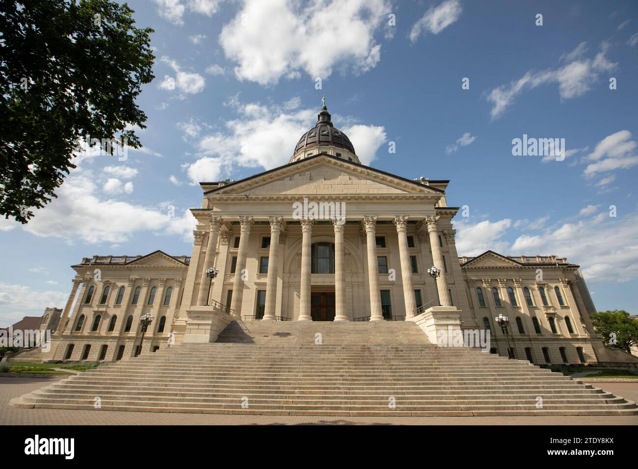 Afternoon view of the historic state capitol building of downtown ...