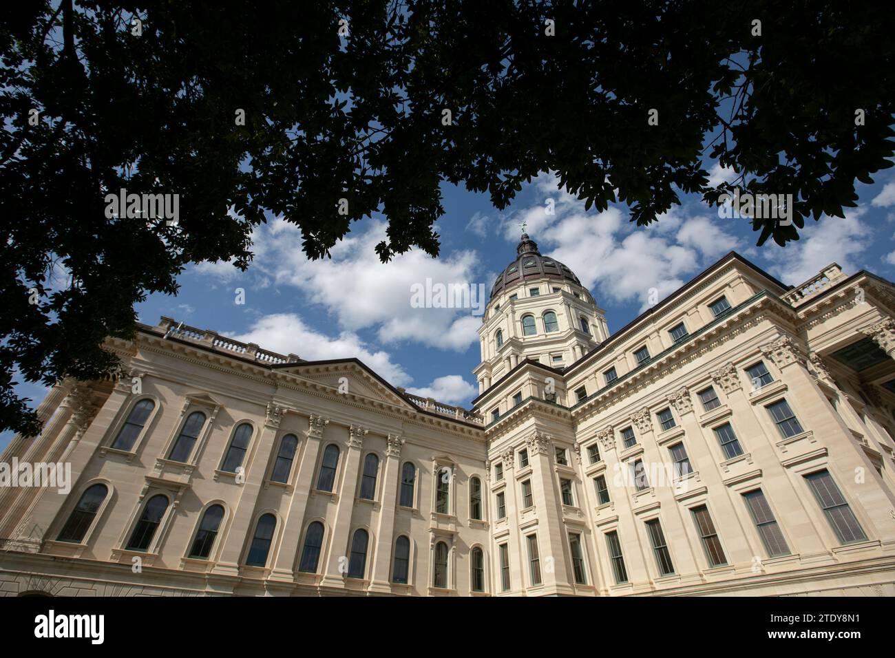 Afternoon view of the historic state capitol building of downtown ...