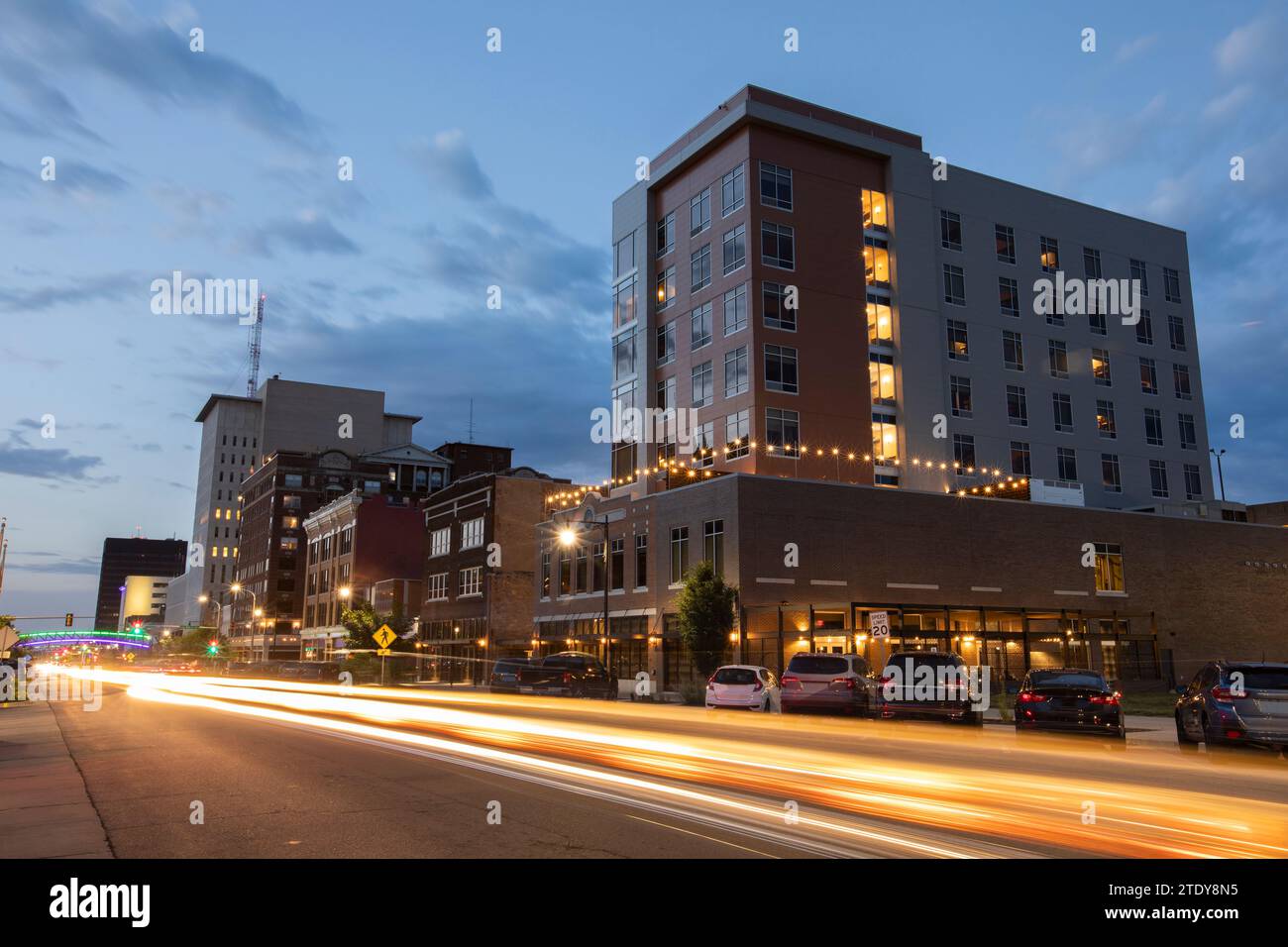 Topeka, Kansas, USA - June 17, 2023: Evening traffic streams down ...