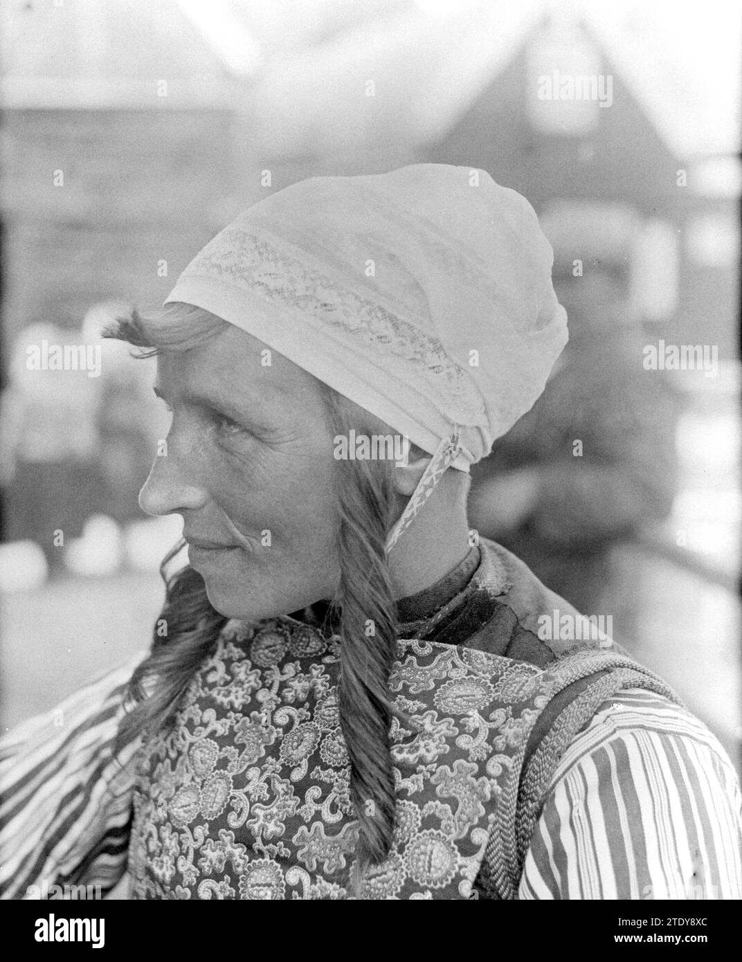 Portrait of a woman in traditional Marker costume ca. 1932 Stock Photo ...