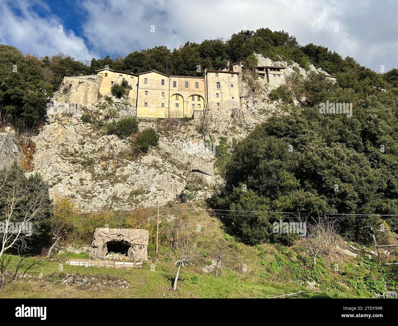 Greccio, Italy. 16th Dec, 2023. The Franciscan monastery in the central ...