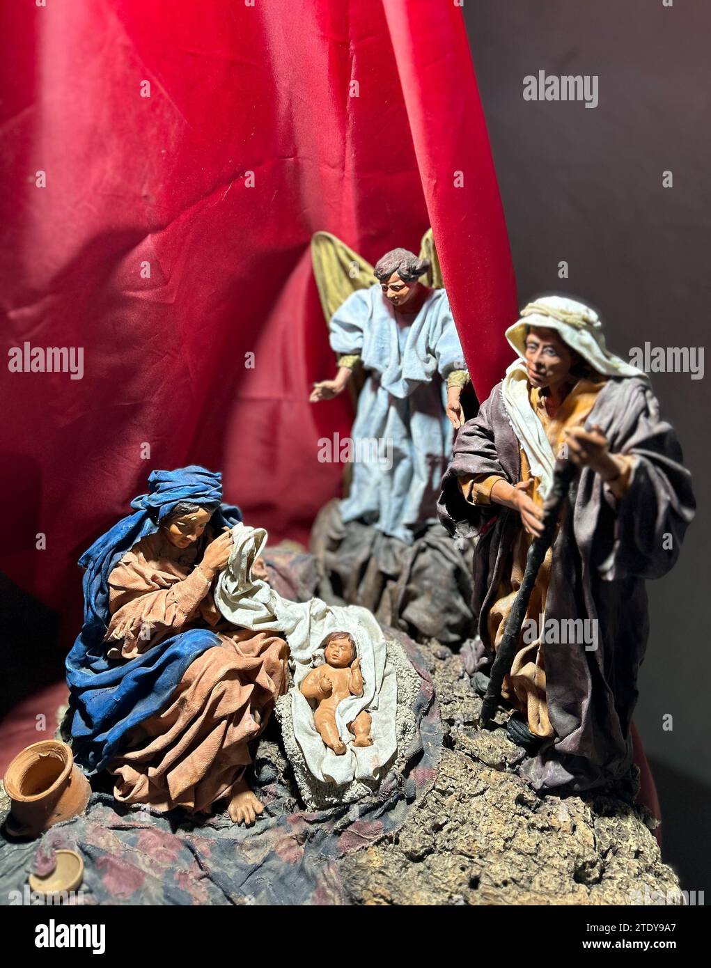 Greccio, Italy. 16th Dec, 2023. A nativity scene in the Franciscan ...