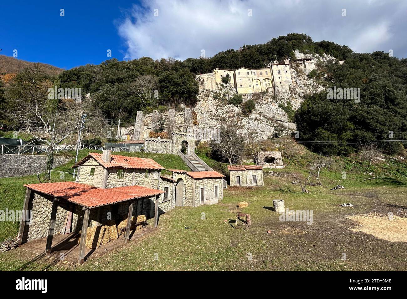Greccio, Italy. 16th Dec, 2023. The Franciscan monastery in the central ...