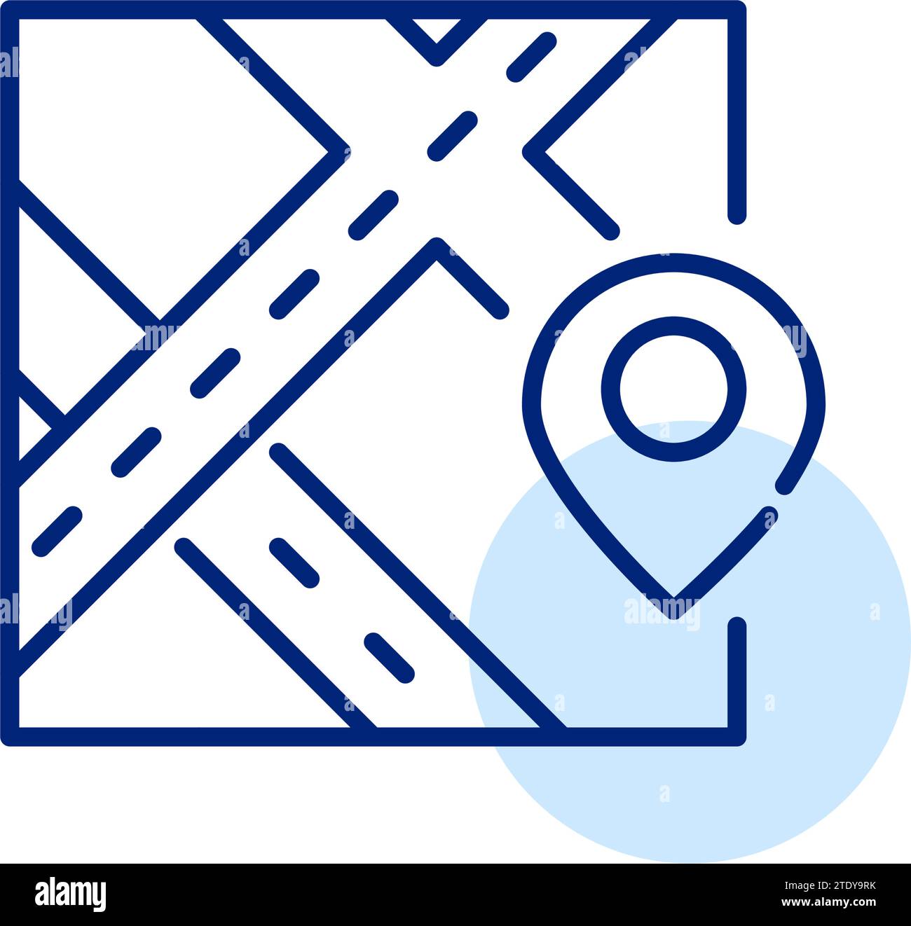 Navigation app. Map locator pin. Pixel perfect icon Stock Vector Image ...