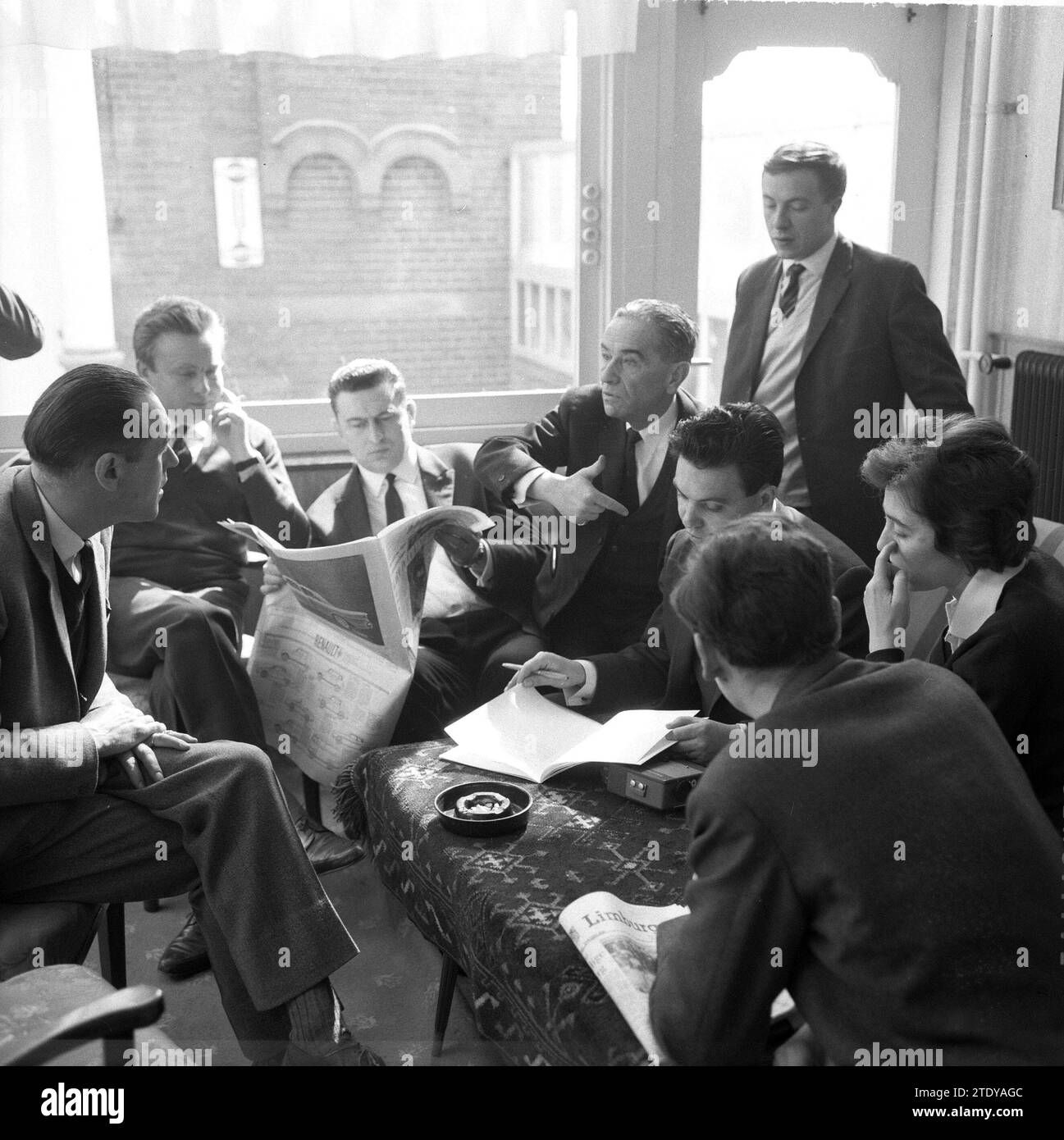 Striking Belgian doctors in Hotel Oranje Nassau in Valkenburg, arrival ...