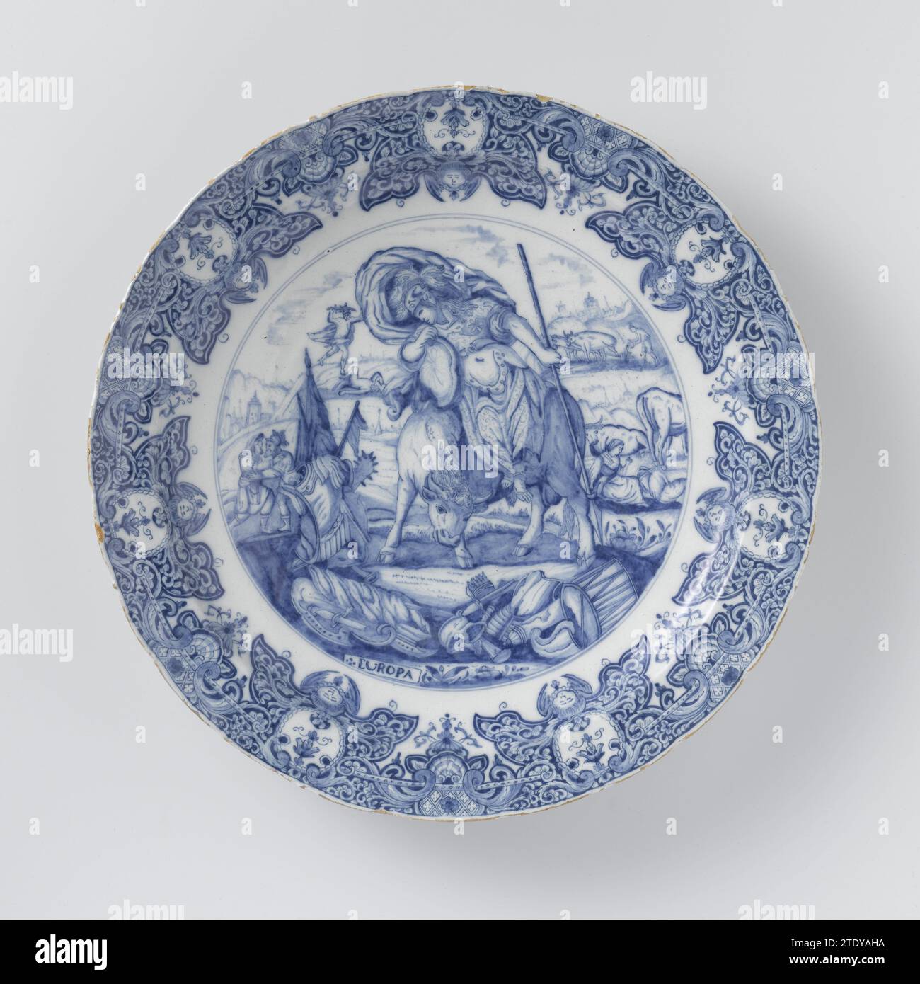 Sign painted with the kidnapping of Europe, Johannes Verhagen, 1725 ...