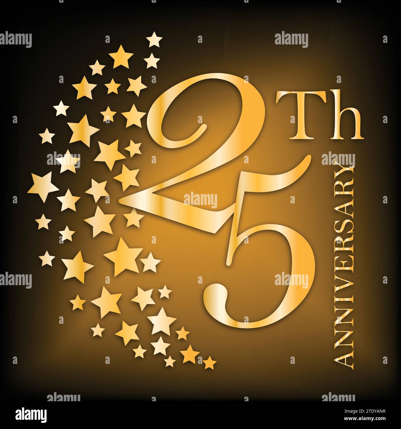 25 years anniversary golden premium badge Stock Vector Image & Art - Alamy