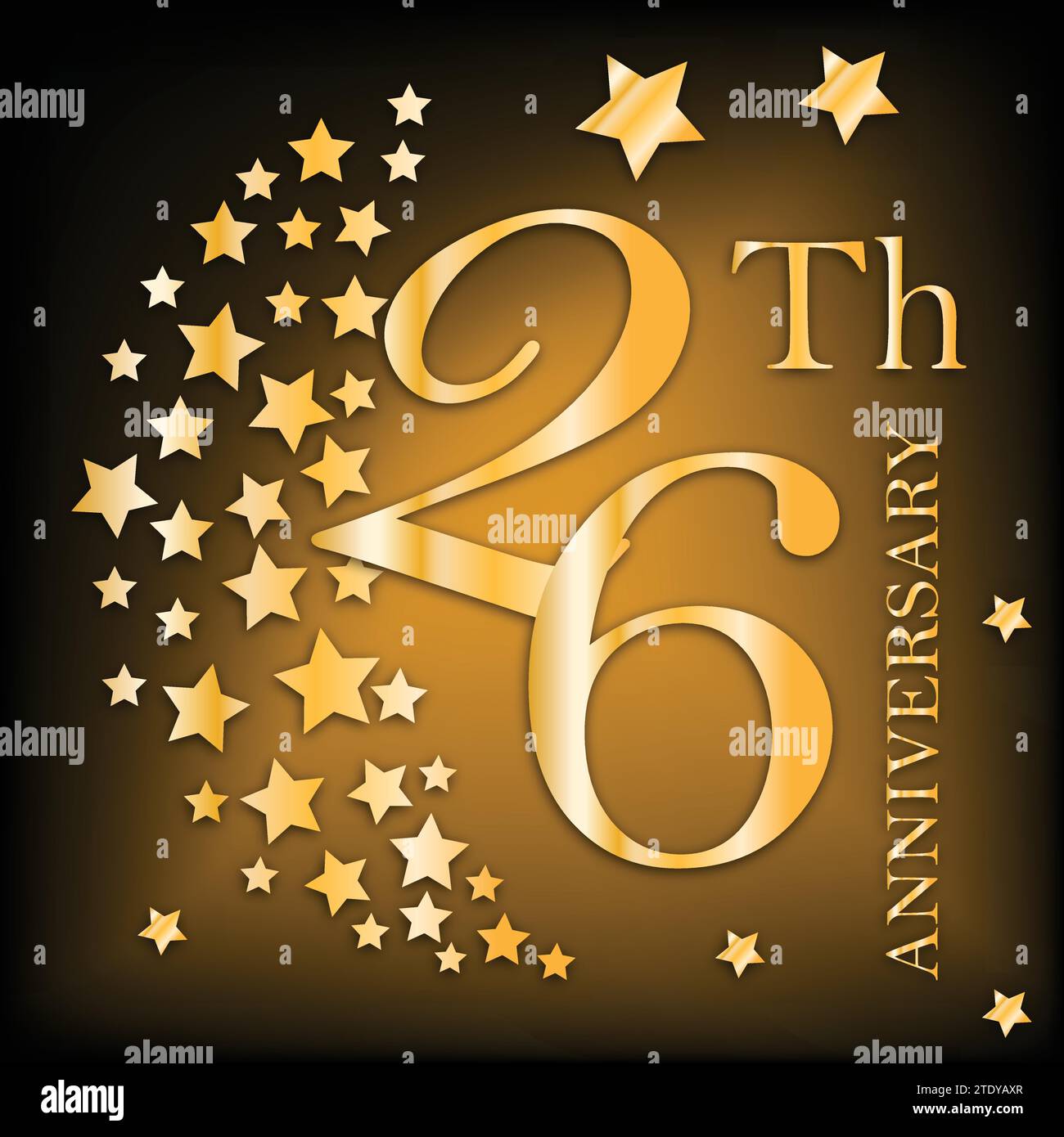 26 years anniversary golden premium badge Stock Vector Image & Art - Alamy