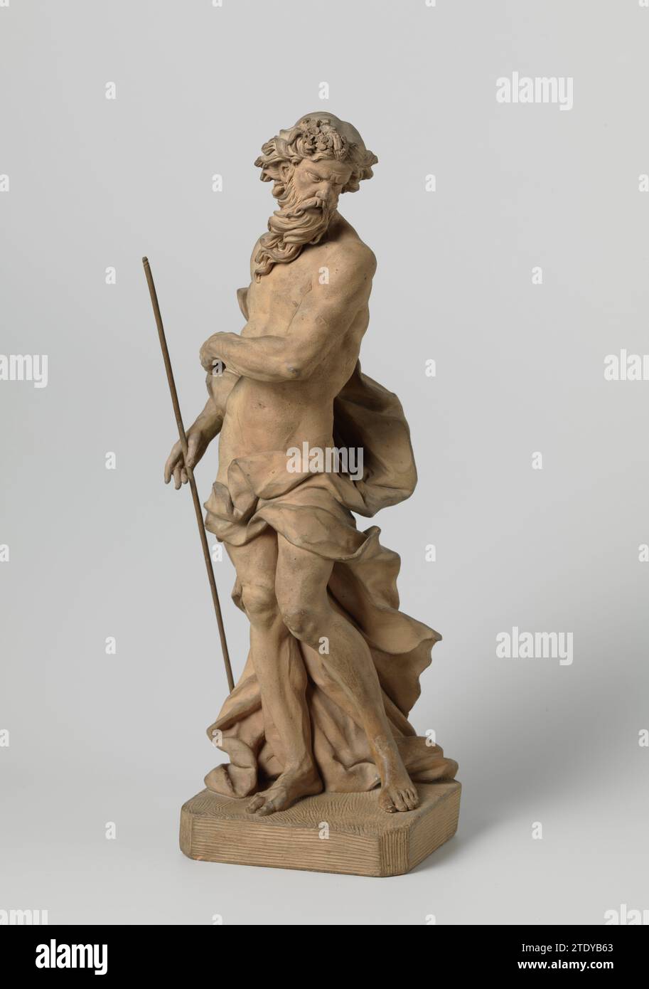 Neptunus, Willem Hendrik van der Wall, 1757 Neptune. terracotta (clay ...