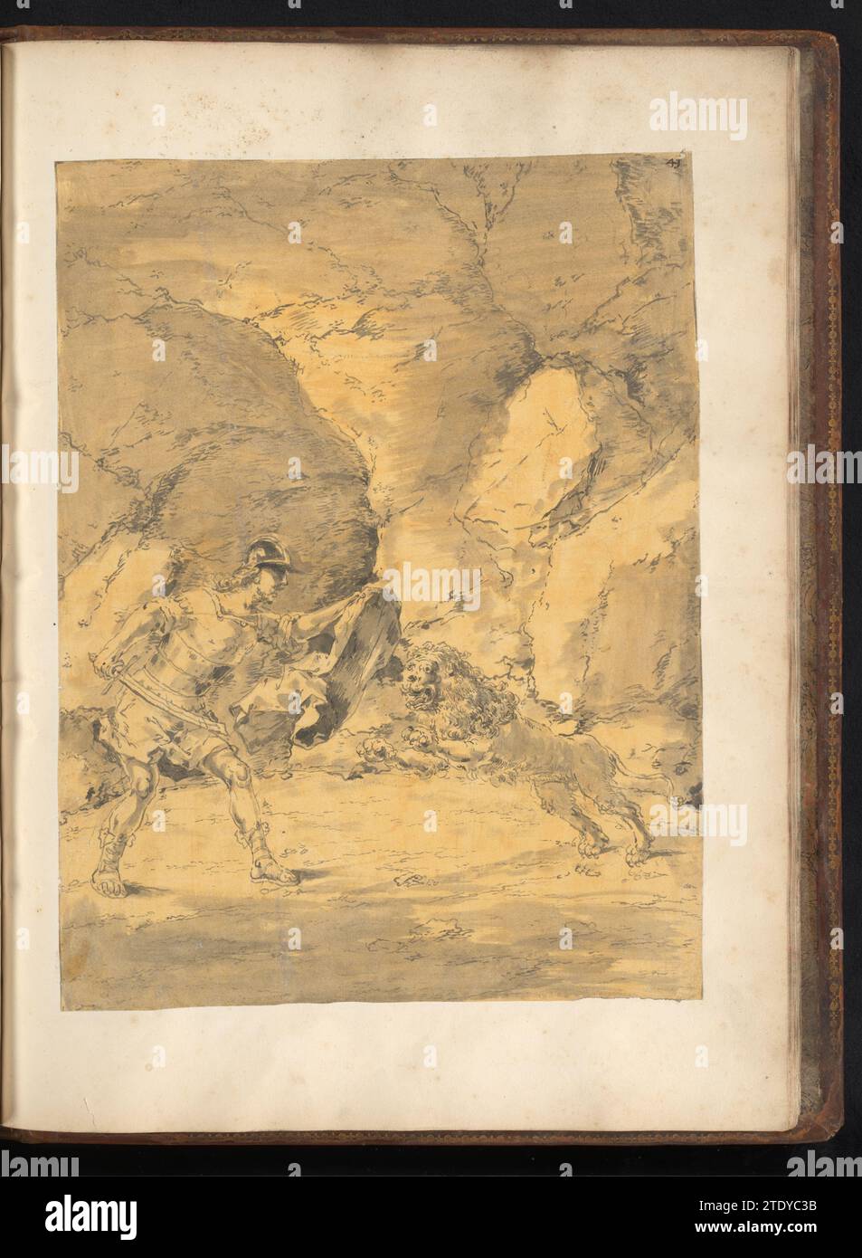 Lysimachus fights a lion, Leonaert Bramer, c. 1655 - c. 1665 Lysimachus ...