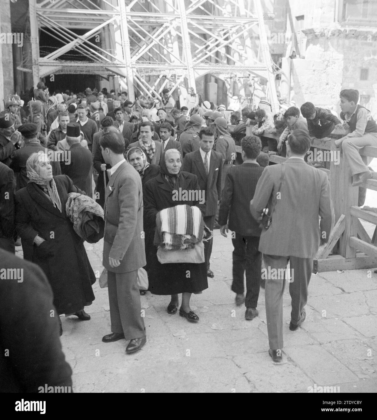 Easter celebration. Believers at the entrance to the Church of the Holy ...