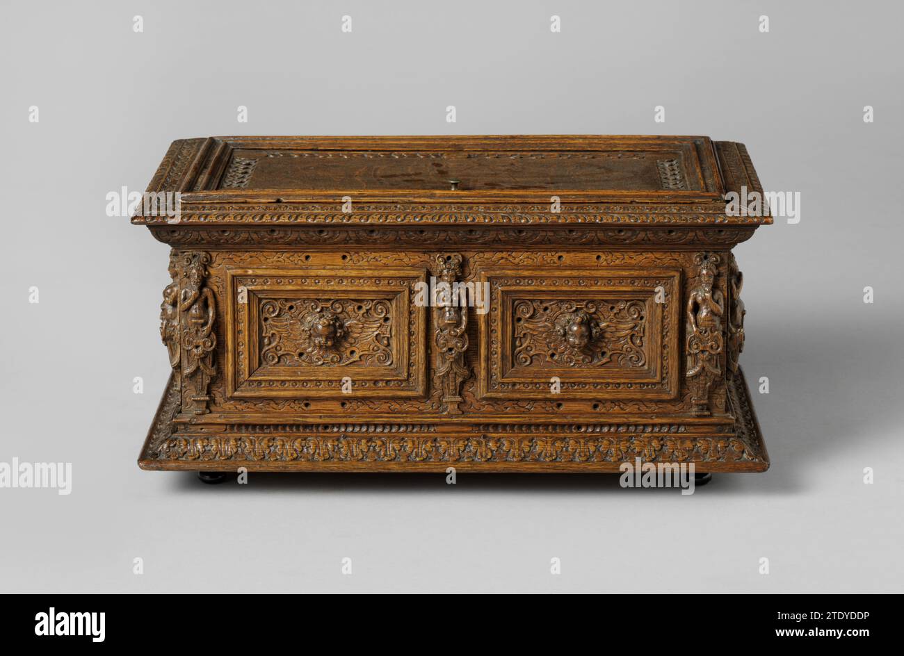 Chest, decorated on the corners with hermatlants; Within the Omcaren ...