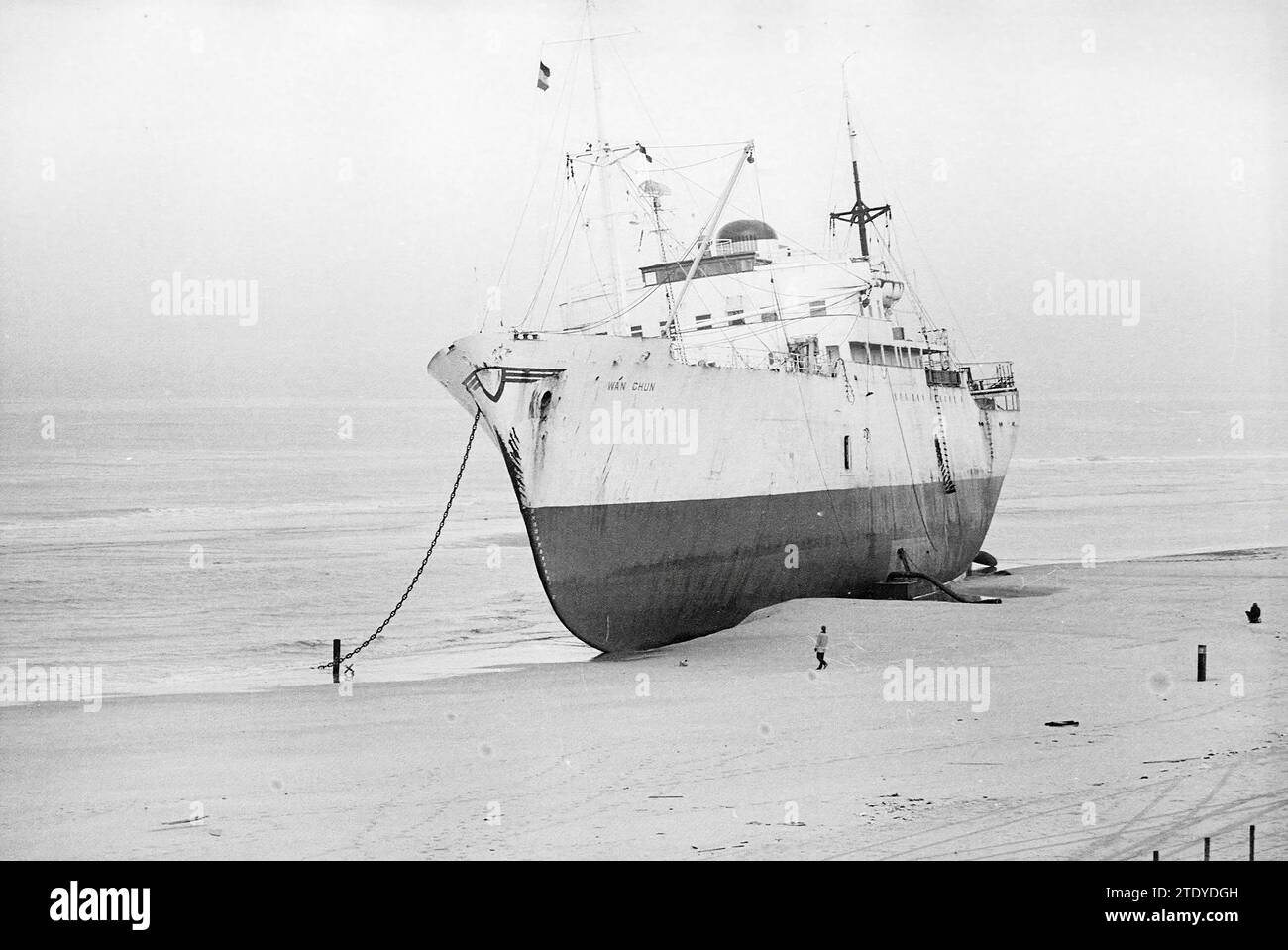 Chinese ship Wan Chun stranded near IJmuiden, IJmuiden, The Netherlands ...